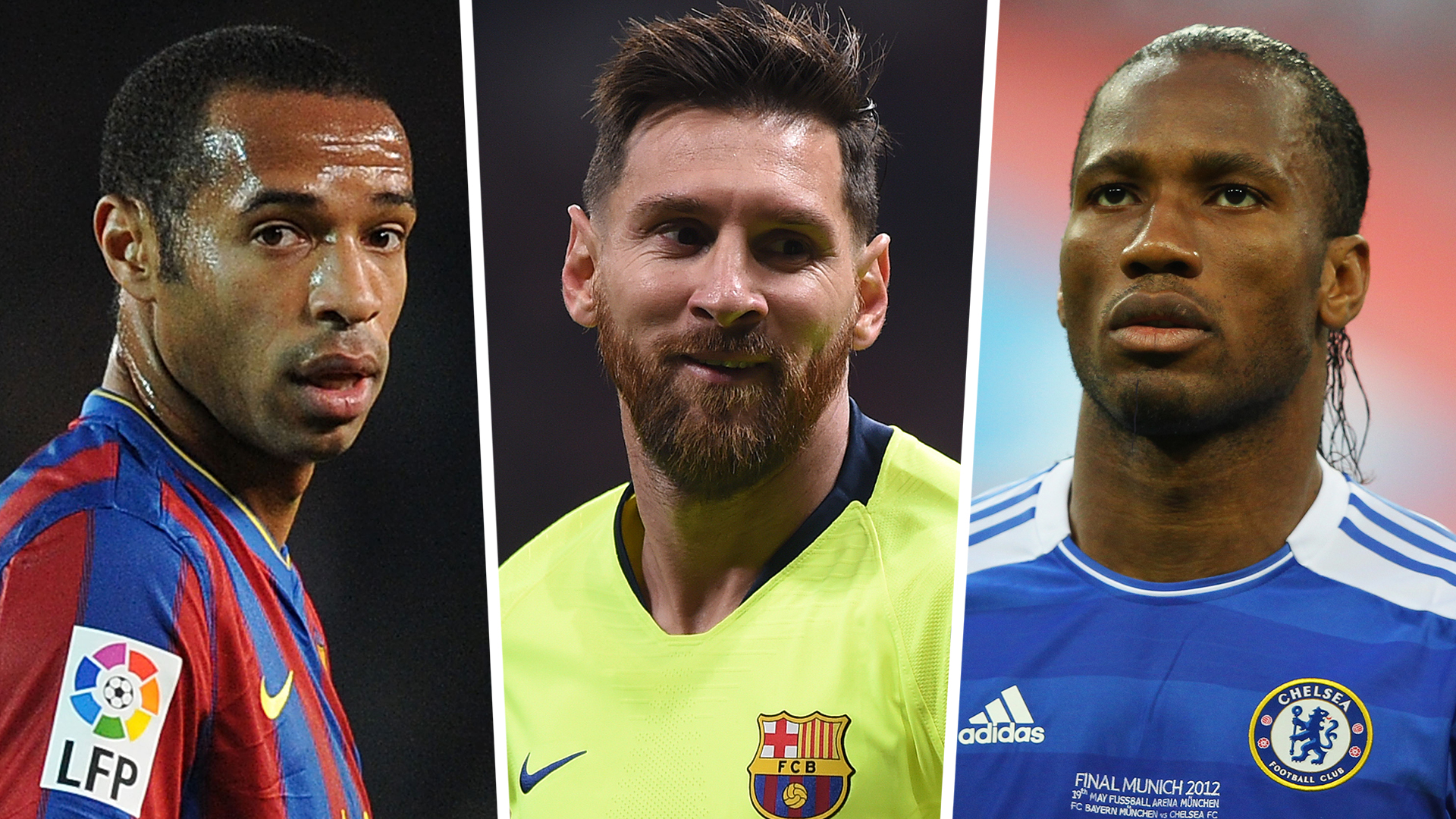 Thierry Henry, Lionel Messi & Didier Drogba all feature as Yaya Toure ...
