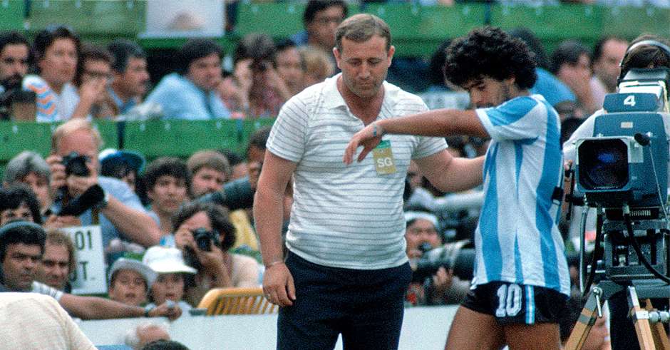 Diego Maradona Argentina Brazil Red Card 1982 - Goal.com