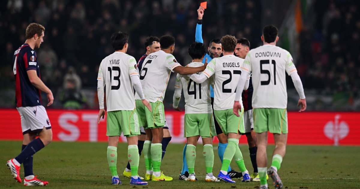 Bologna 2-2 Celtic: Visitors hold on for draw after Hatate red card