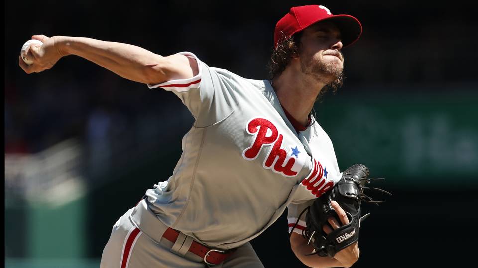 Aaron Nola in familiar spot as Phillies push for first postseason ...