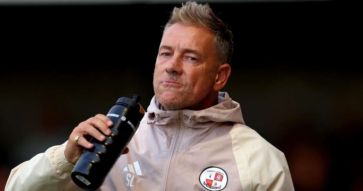 Crawley’s character cheers Scott Lindsey as they come from two goals ...