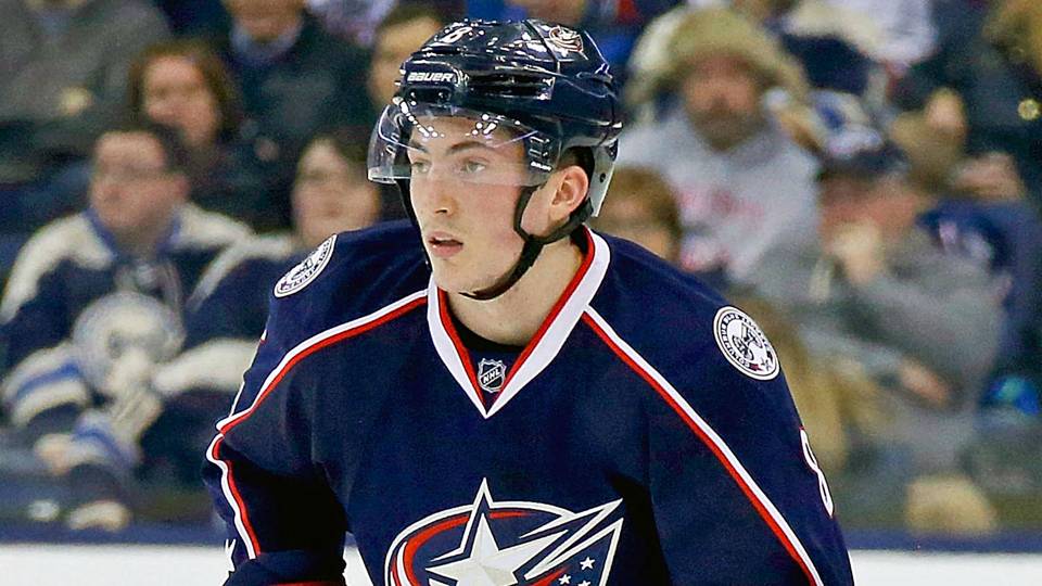 Zach Werenski Face : Young Blue Jackets fan rocks puck-to-face Zach ...