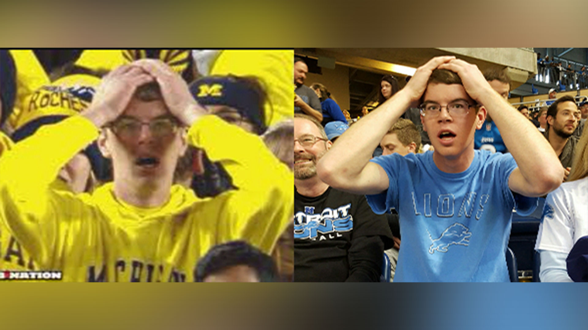 Stunned Michigan fan also a Lions fan | NCAA Football | Sporting News