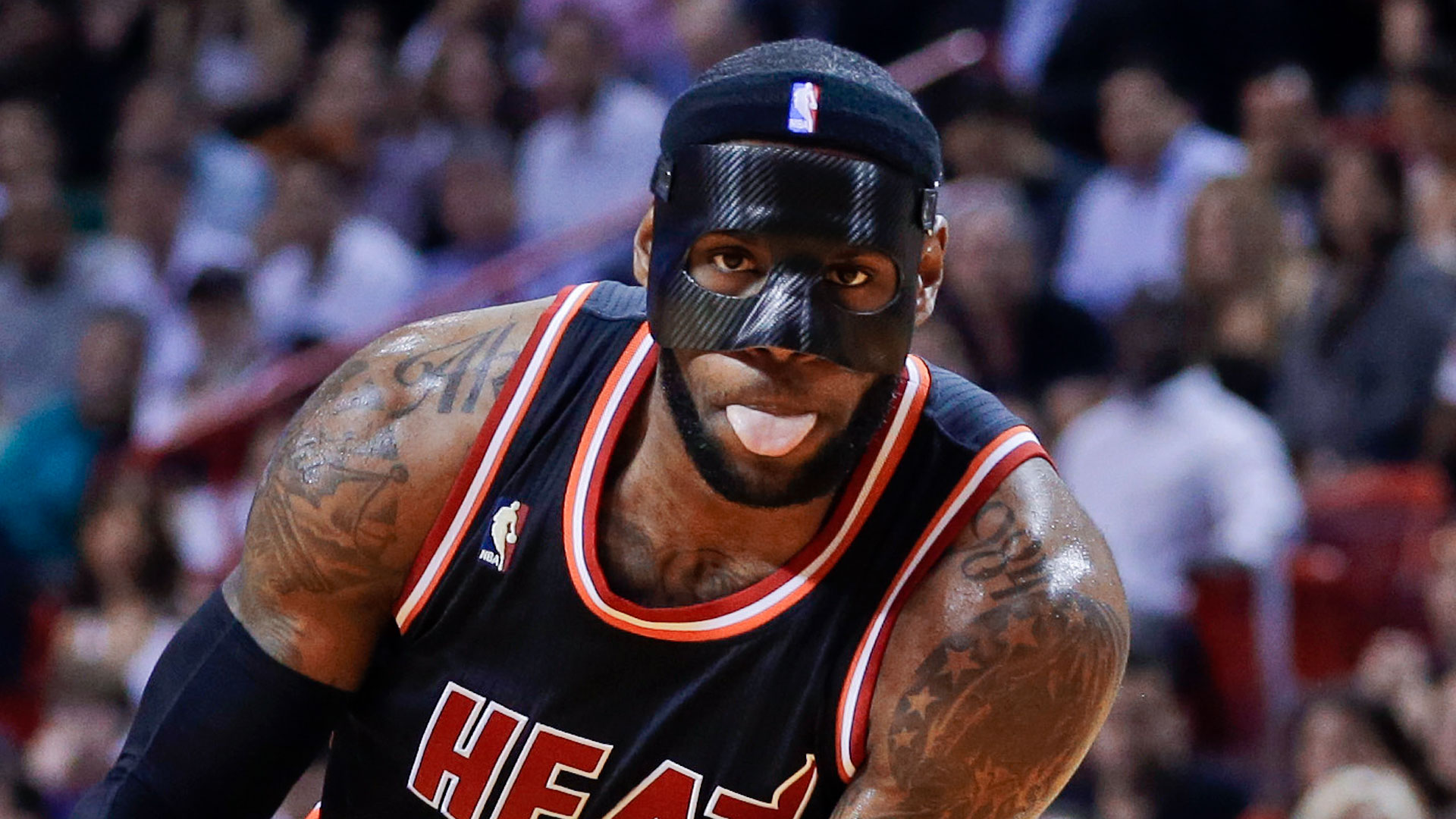 Heat star LeBron James ditches uncomfortable mask | NBA | Sporting News