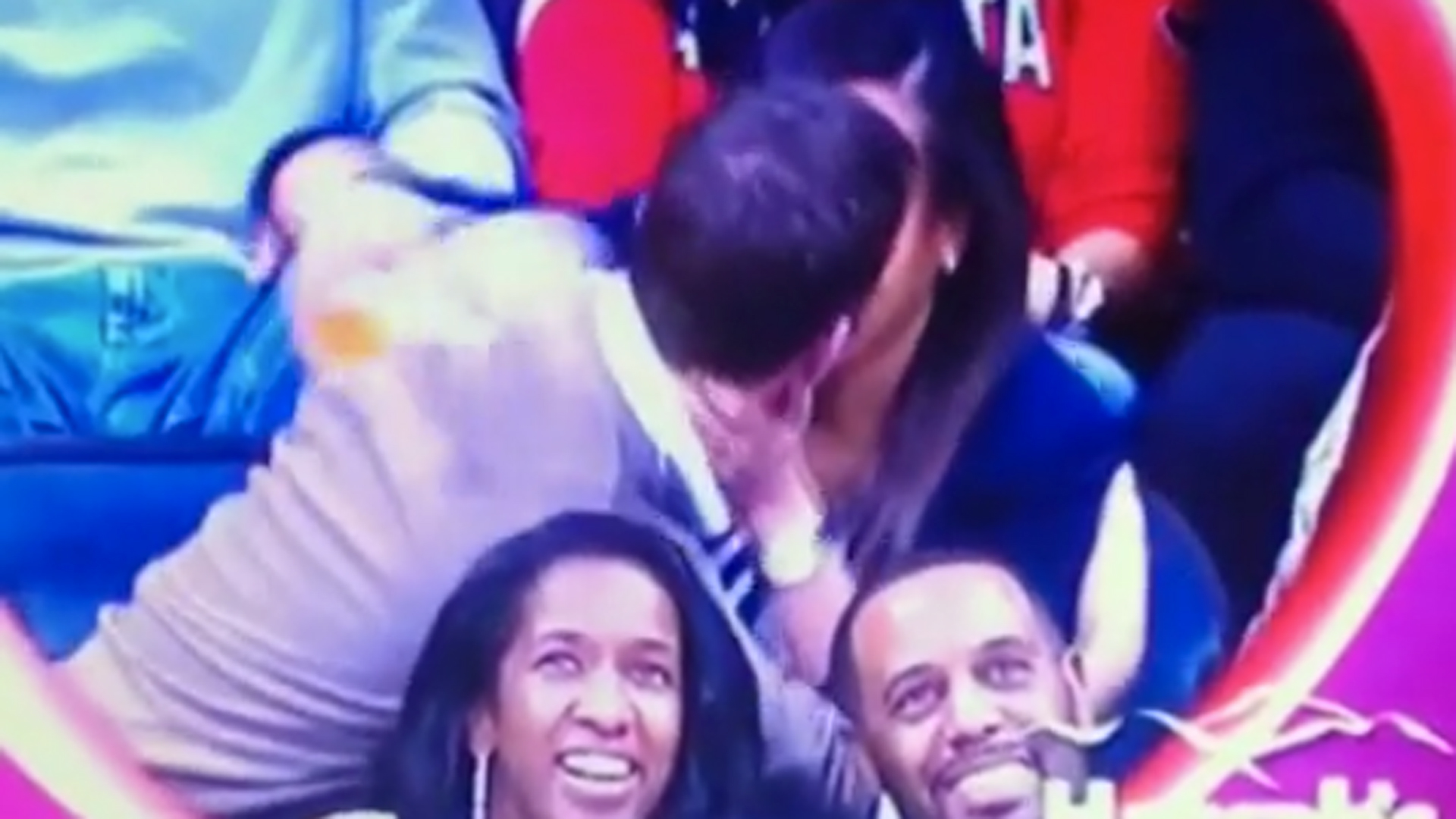 Hawks' 'Kiss Cam' features staged, yet hilarious, beer spill | NBA ...